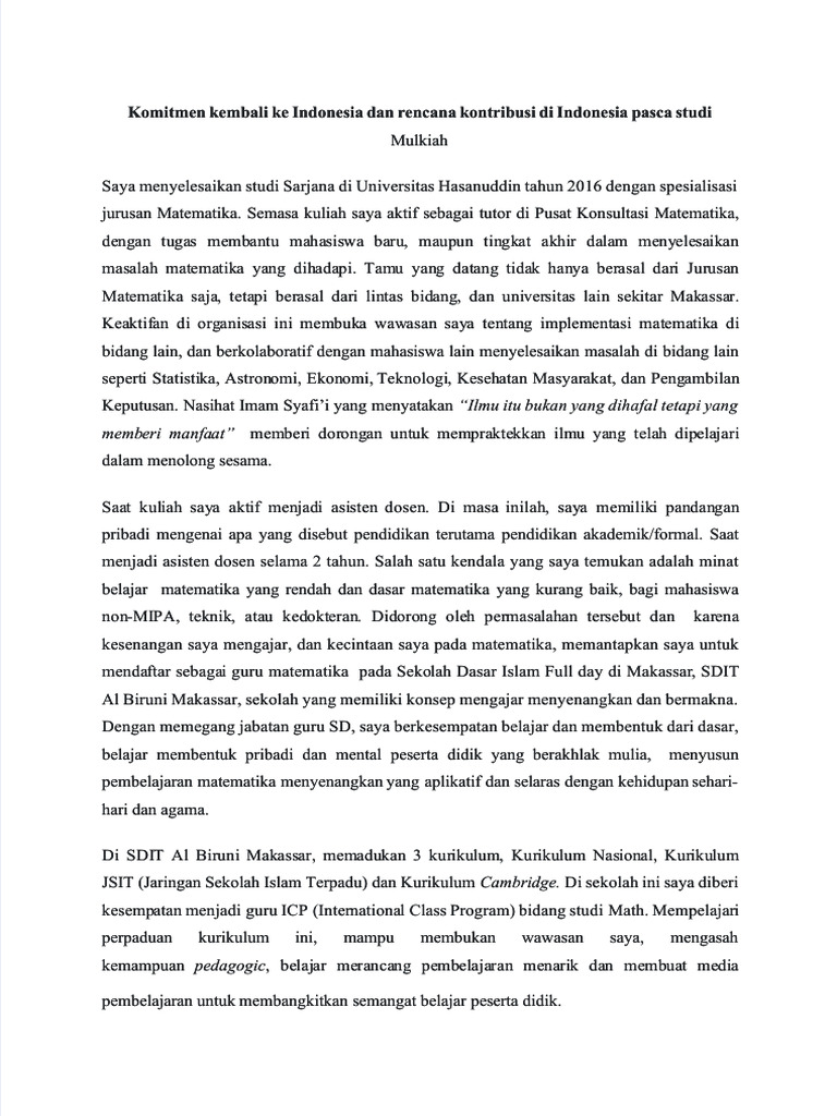 PDF Contoh Esai For LPDP - Compress | PDF