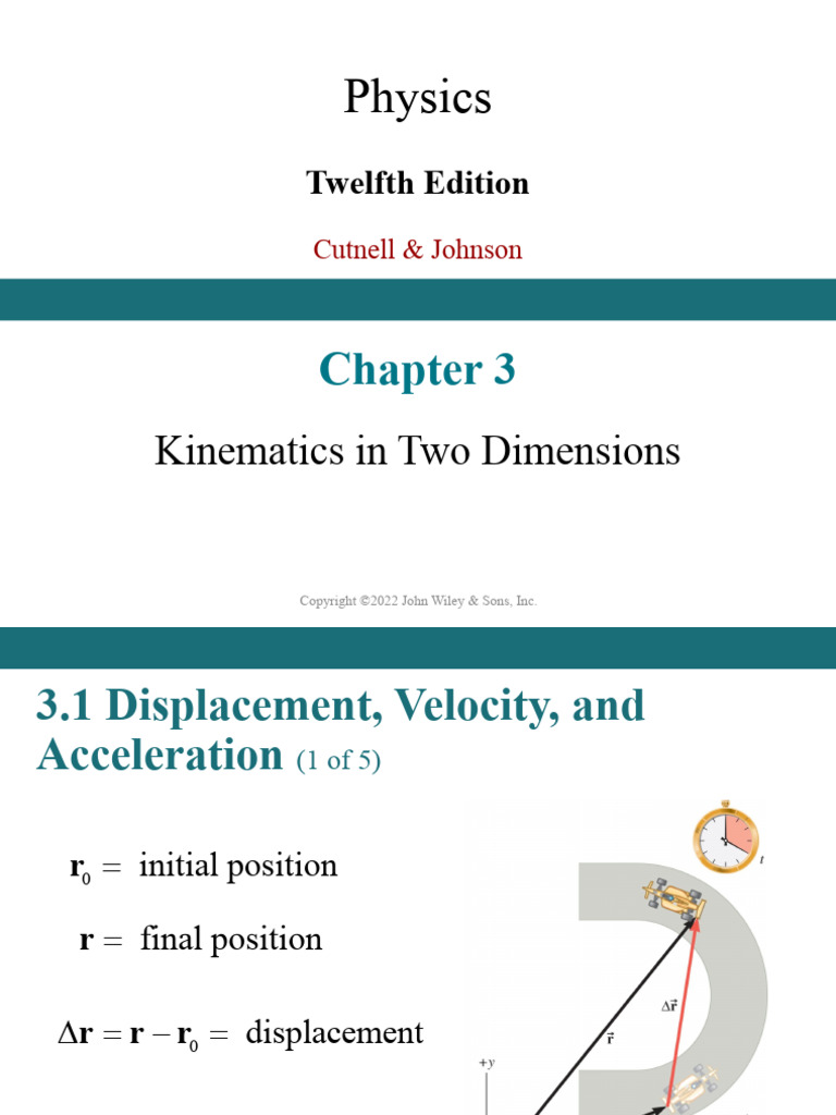 Cutnell12e CH03 Lecture | PDF | Acceleration | Kinematics