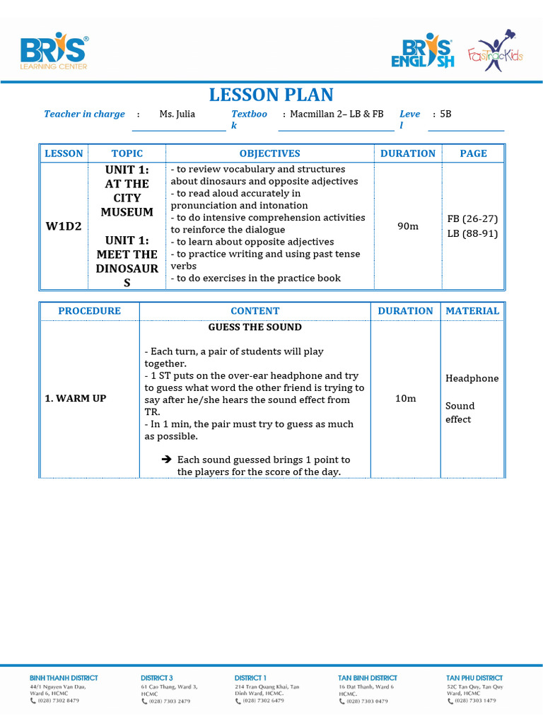 BRE-LESSONPLAN 4C-W1D2 | PDF