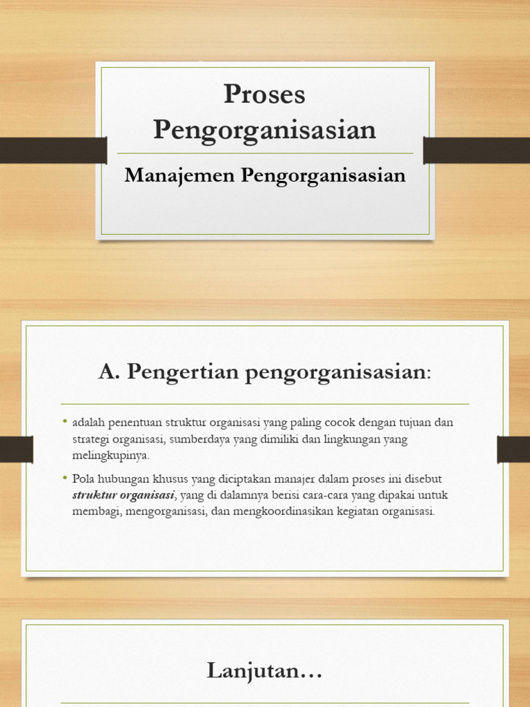 Proses Pengorganisasian | PDF