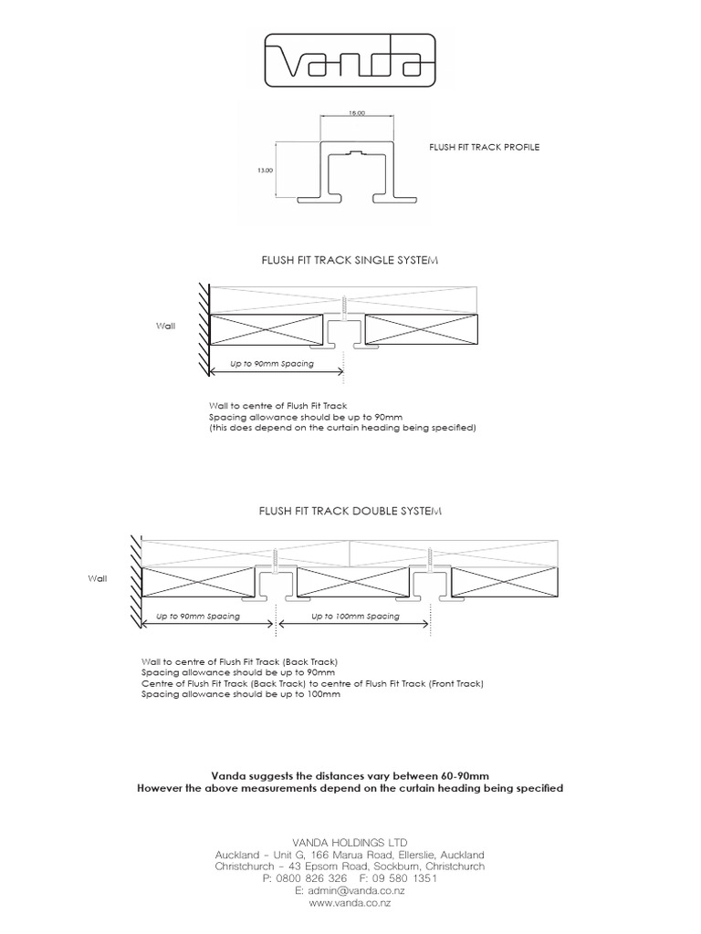 Flush Fit Track Info Sheet For Builders V2 | PDF