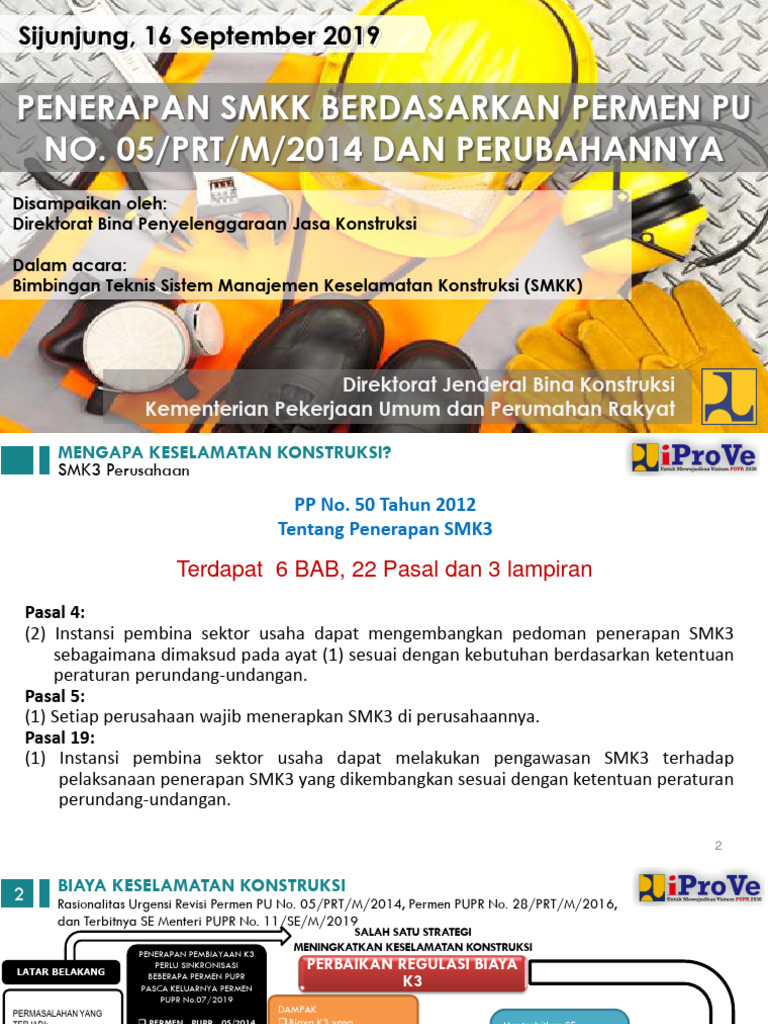 Penerapan SMKK Berdasarkan Permen PU No. 05-2014 Dan Perubahannya | PDF | Teknologi & Rekayasa