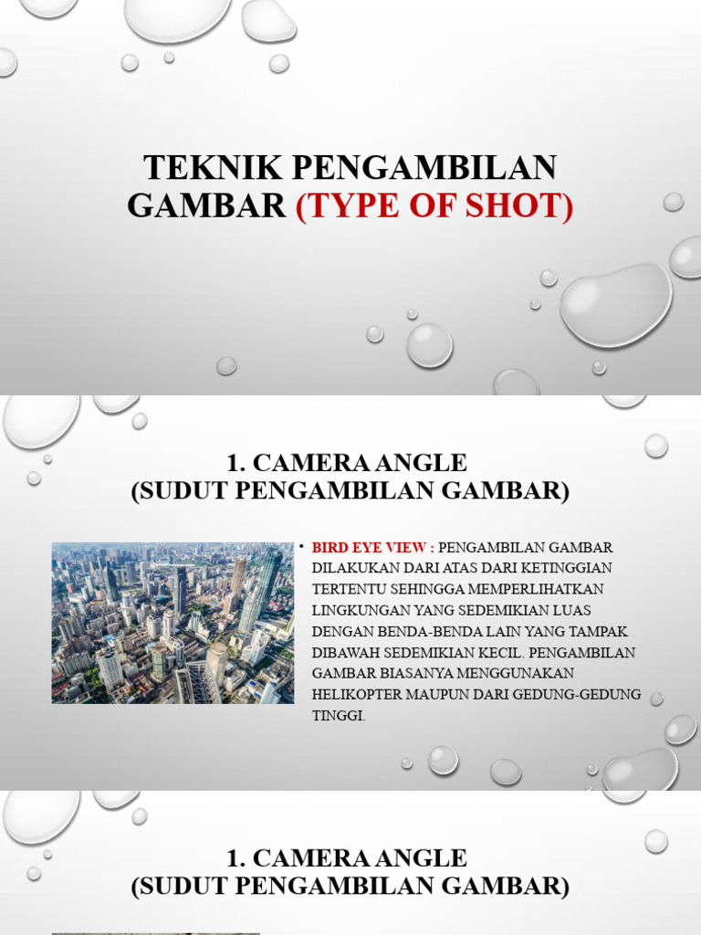 03 Teknik Pengambilan Gambar (Type of Shot) | PDF