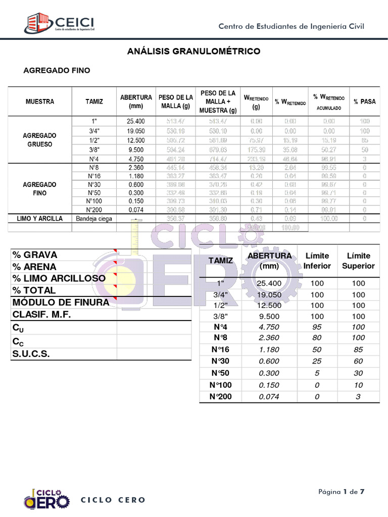 Matcon + Tecon S1 - Tablas | PDF | Ciencias fisicas | Ciencias de la Tierra