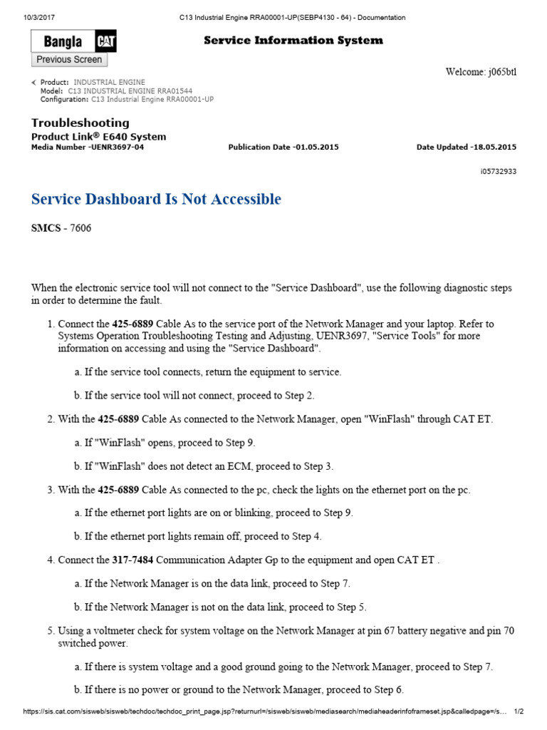 Service Dashboard Is Not Accessible | PDF