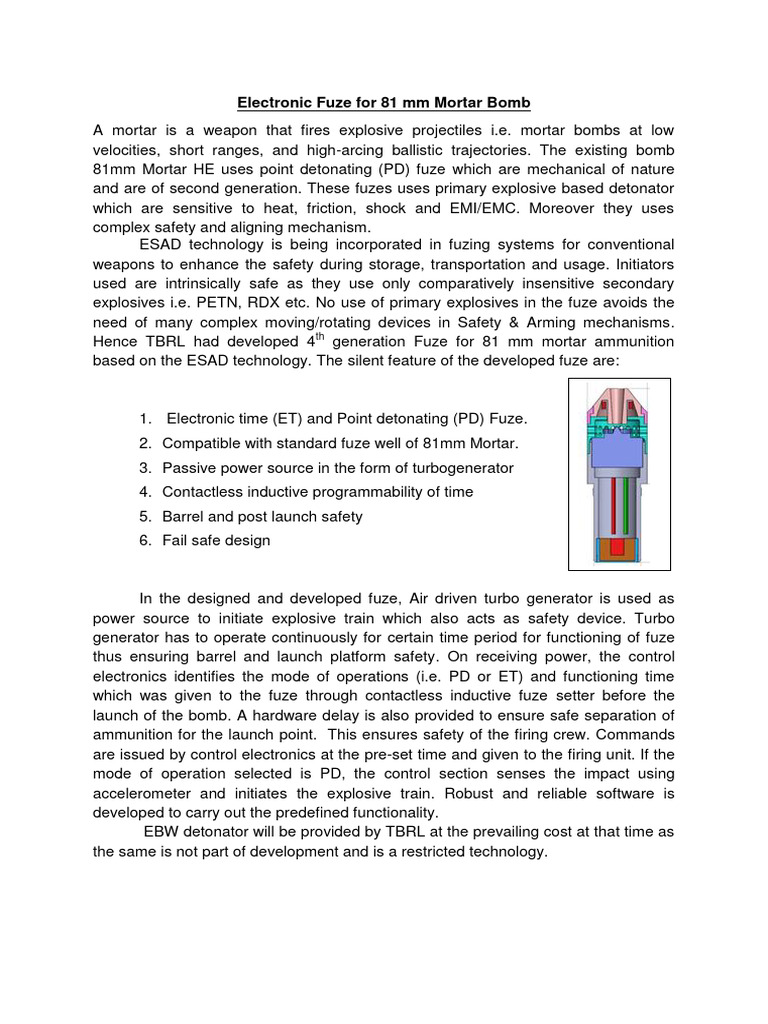 DRDO TOT ElectFuze81mm16062023 | PDF