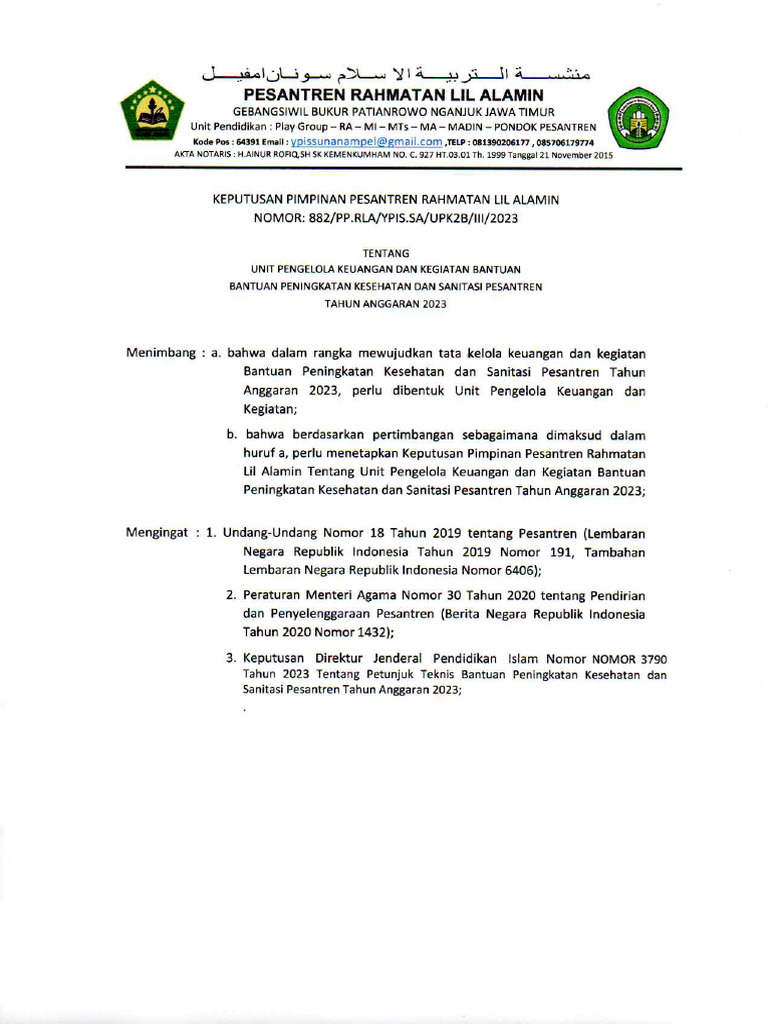 Upk2b Sanitasi 2023 | PDF