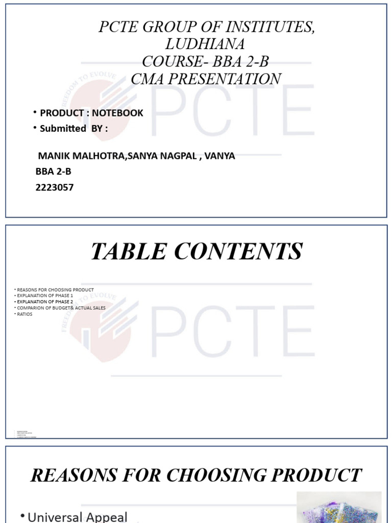 Cma PPT Notebook | PDF