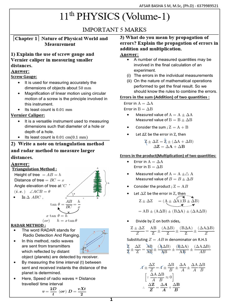 11th PHYSICS | PDF | Acceleration | Collision