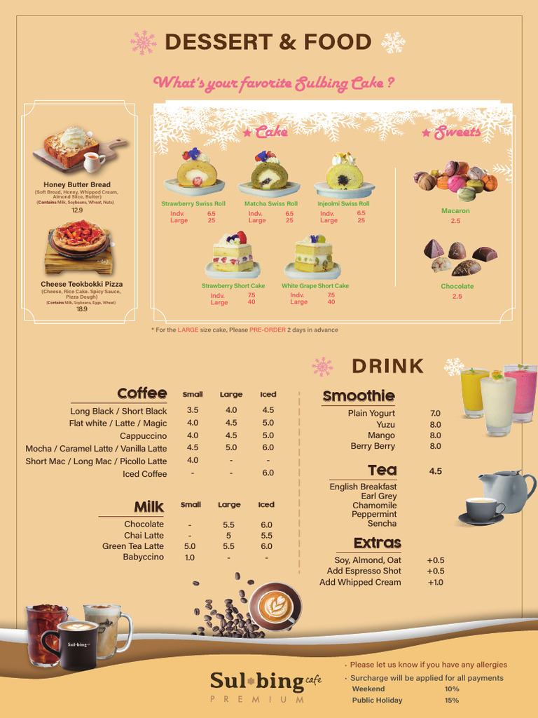 Sulbing Menu Desserts | PDF