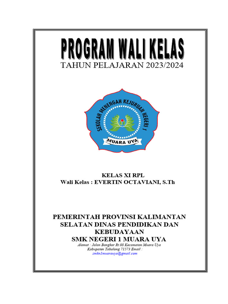 Proker Walas XI RPL 2023-2024 | PDF | Karier & Perkembangan | Perjalanan