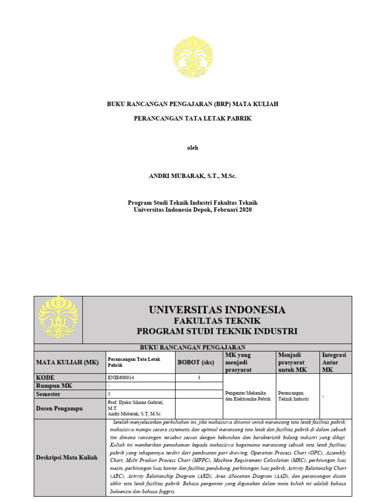 Contoh Isian Template Format BRP 2020 - Online | PDF