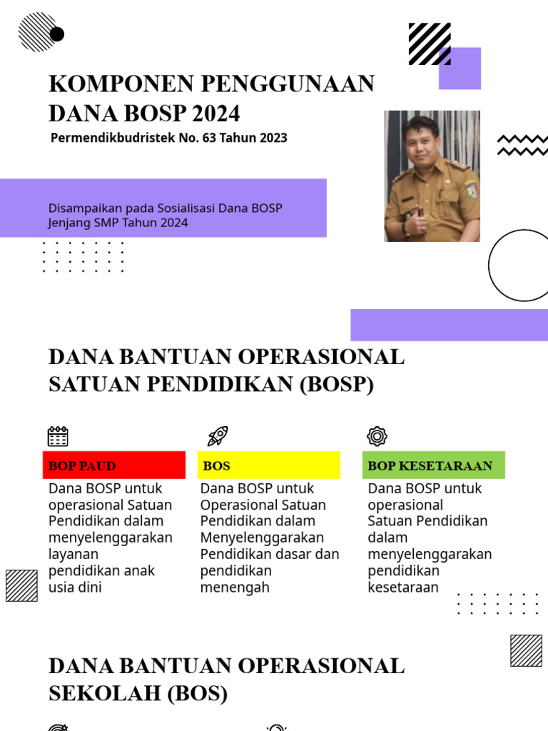 Komponen Penggunaan Dana Bosp 2024 | PDF