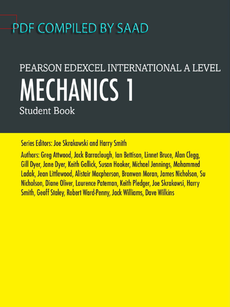 A Level Mechanics-1 Students Book | PDF