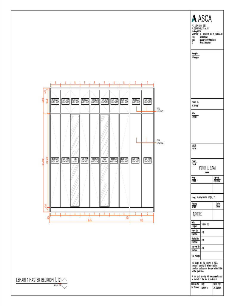 Detail Interior - Sutami - LT 2 - Masterbed - Lemari 1 | PDF