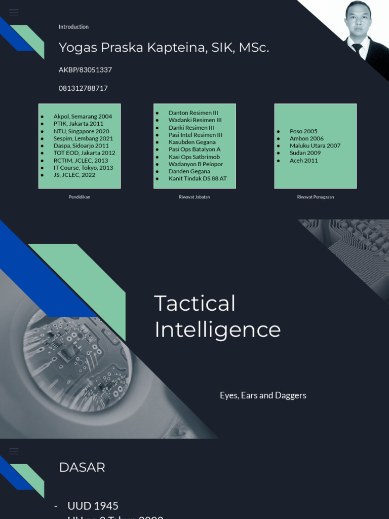 Tactical Intelligence 2-2 | PDF
