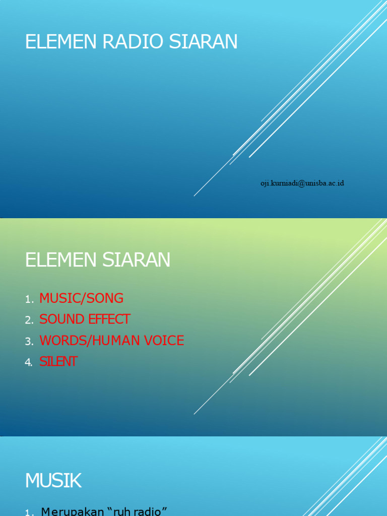 Elemen Siaran Dan Program Radio | PDF | Seni