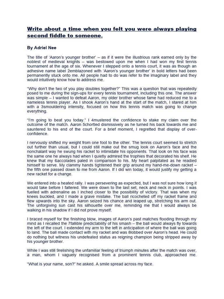 Personal Recount Sample Essay | PDF