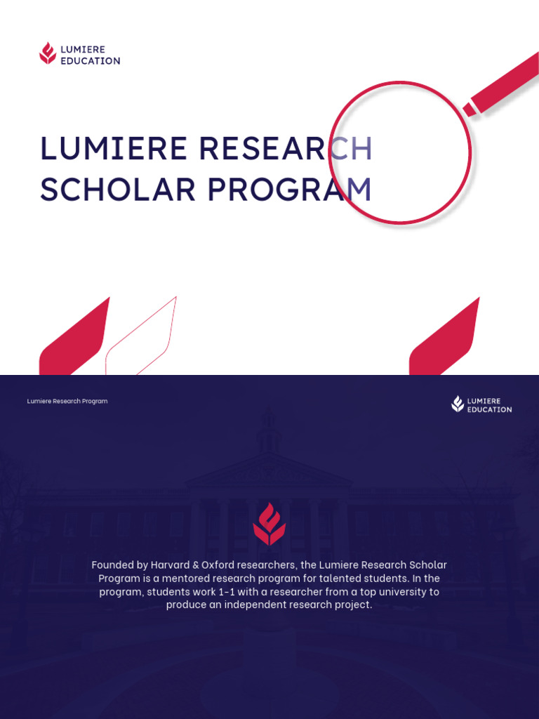 Lumiere Brochure | PDF | Doctor Of Philosophy | Science