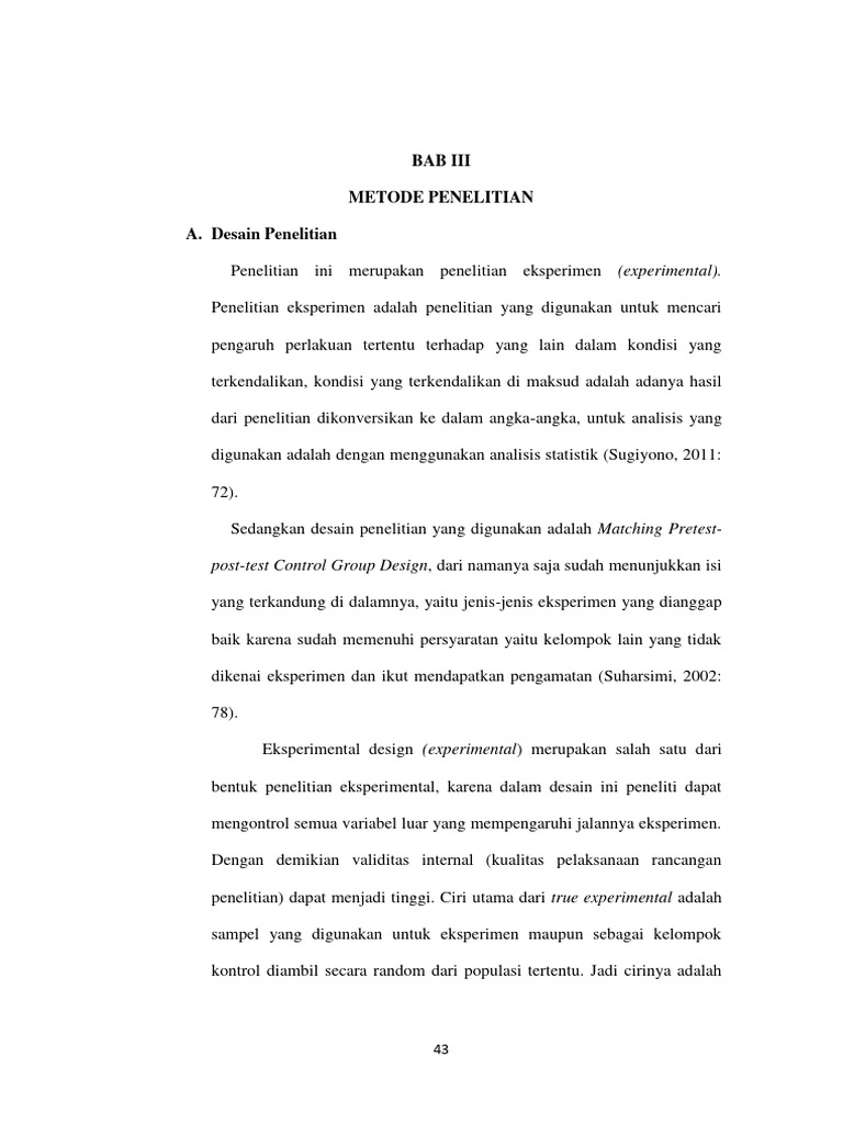 Metode Penelitian Eksperimen | PDF