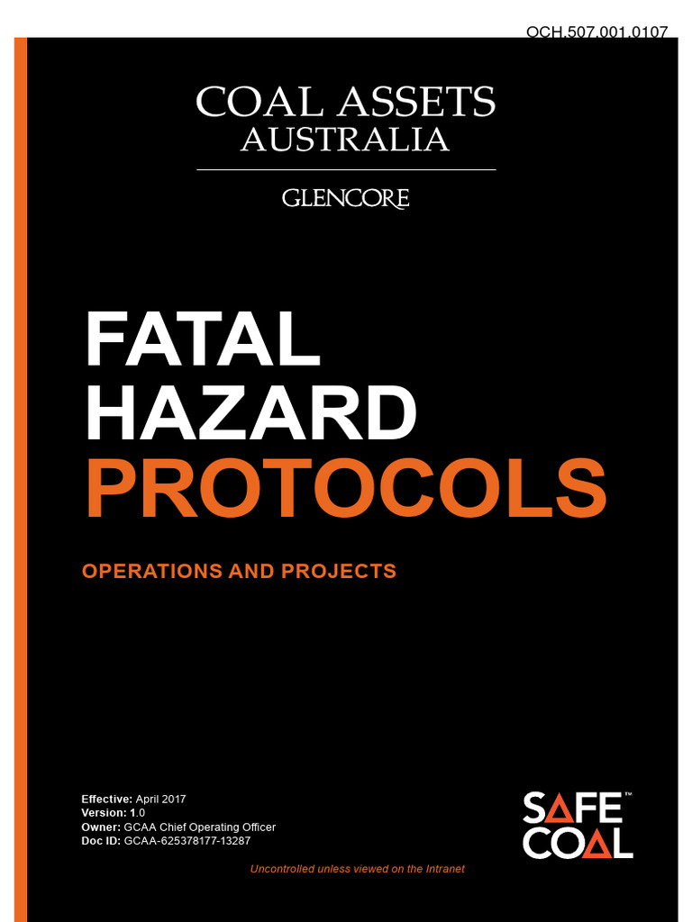 SafeCoal: Fatal Hazard Protocols | PDF | Fires | Risk