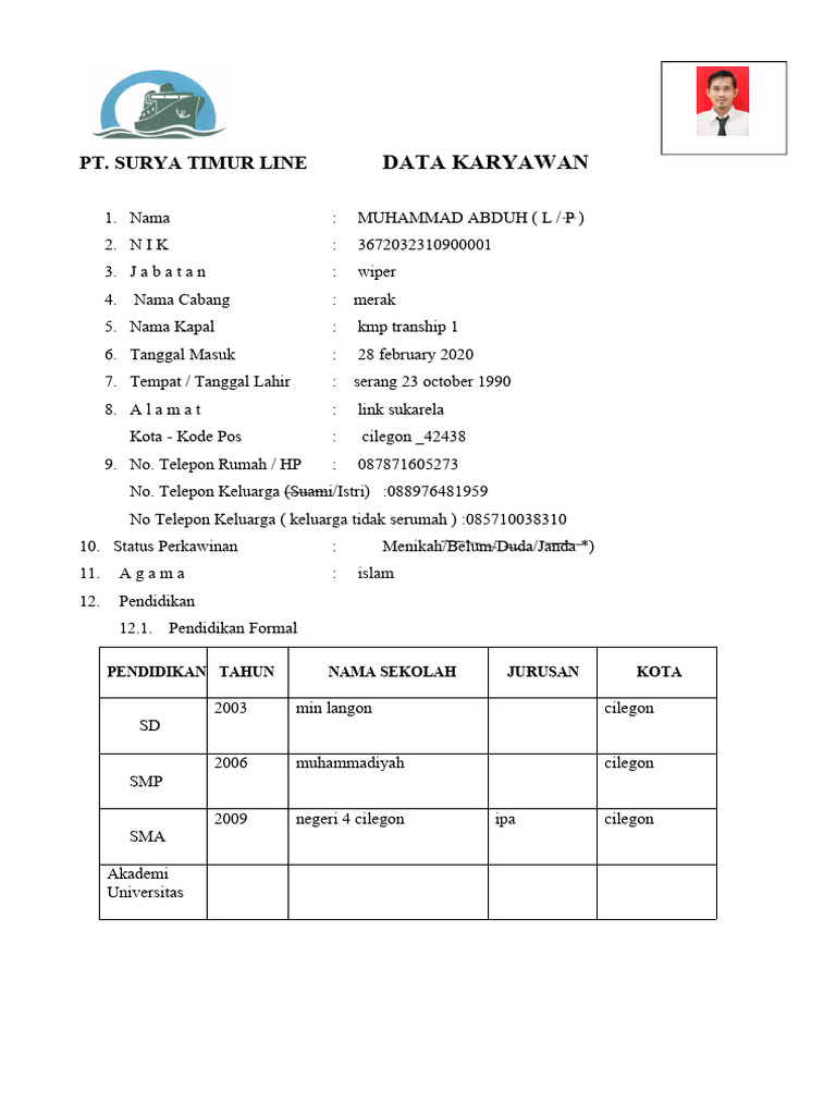 Data Karyawan | PDF