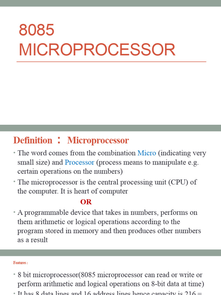 Architecture of 8085 Microprocessor | PDF | Central Processing Unit ... Architecture of 8085 Microprocessor | PDF | Central Processing Unit ...