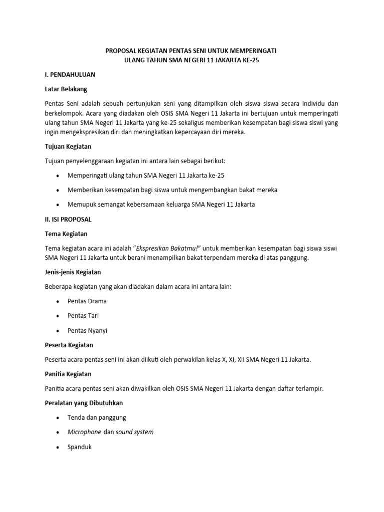 contoh proposal | PDF