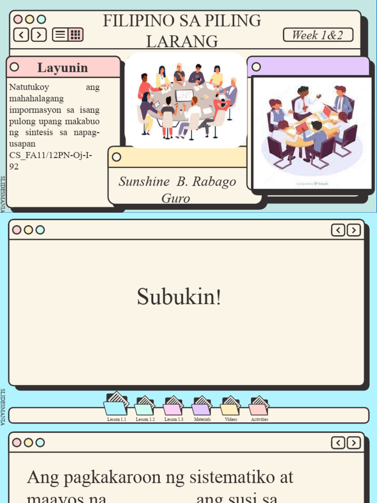 FPL Lesson 1 and 2 Q2 | PDF