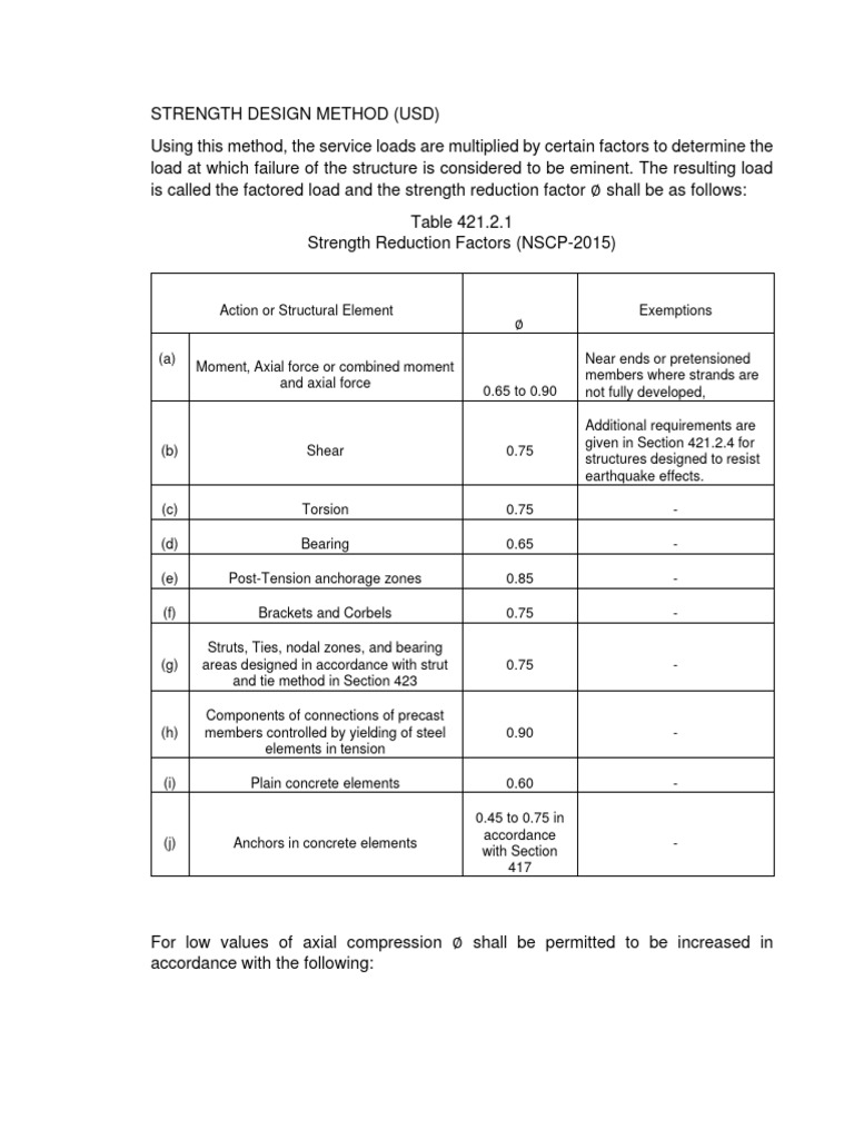 Structural Design Load Factors | PDF | Bending | Strength Of Materials