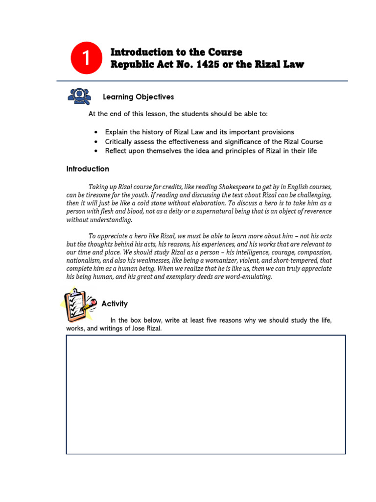 Module 1 Introduction To The Course RA 1425 1 | PDF
