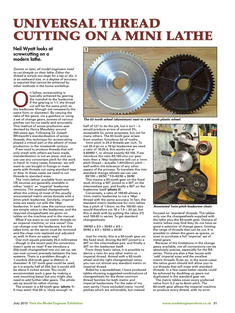 MEW204-P31_P36-Thread-Cutting | PDF | Gear | Screw