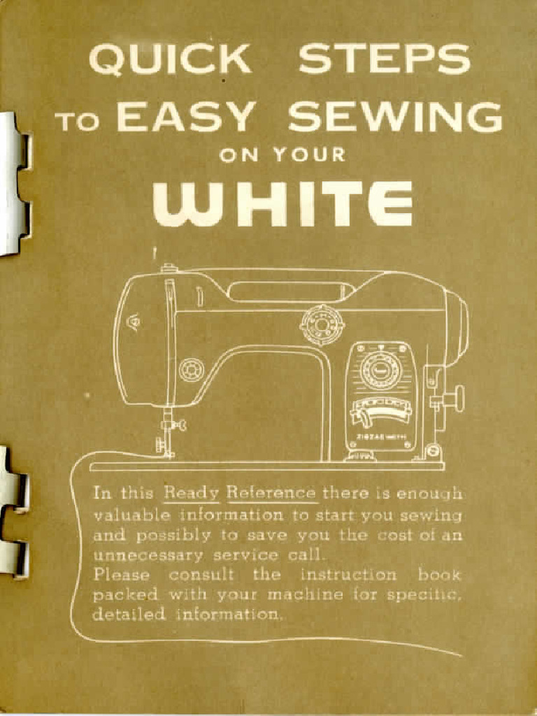 White 764 Sewing Machine Instruction Manual/Quick Reference | PDF