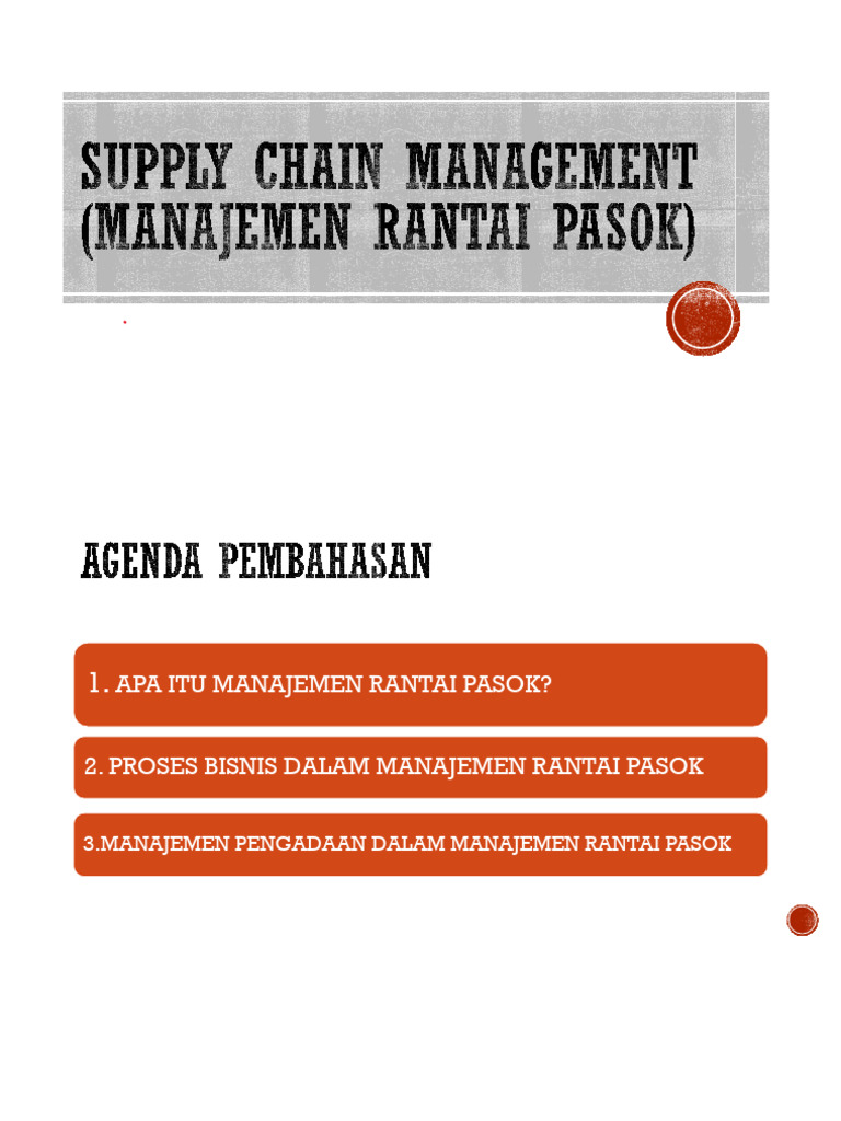 Pertemuan Ke 7 Supply Chain Management | PDF | Business | Finance ...