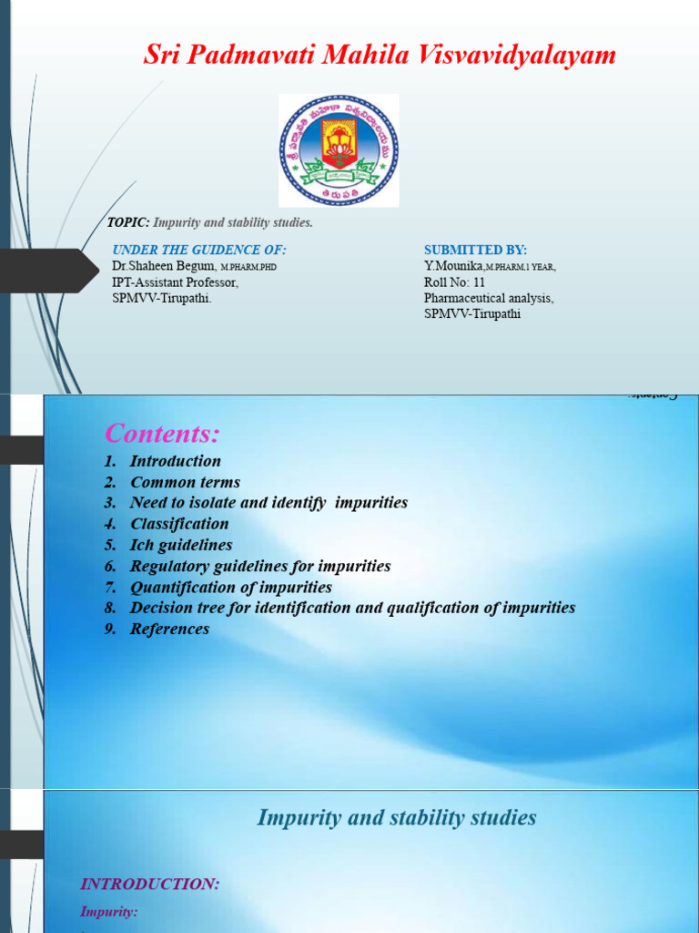 Impurity and Stability Studies Overview | PDF