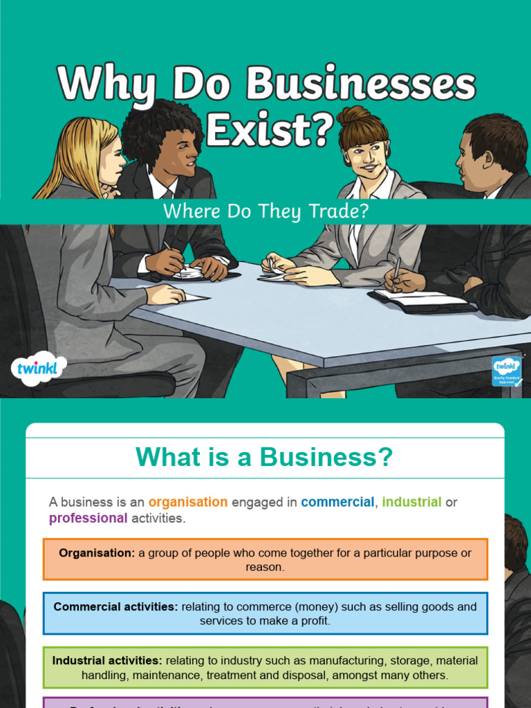 Week 1 Why Do Businesses Exist Powerpoint - Ver - 1 | PDF | Goods | Law ...