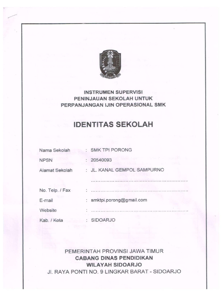 Identitas Sekolah | PDF