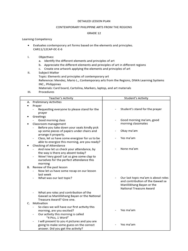 Lesson Plan in Shs | Download Free PDF | Lesson Plan | Cognitive Science