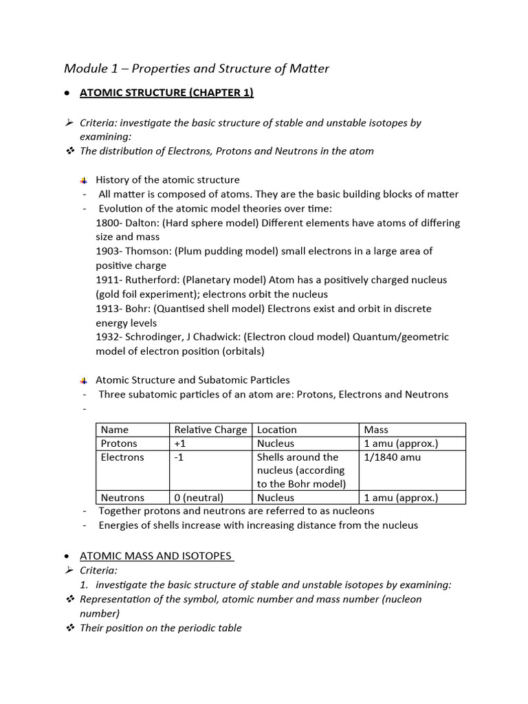 Module 1 Notes | PDF | Ion | Chemical Bond