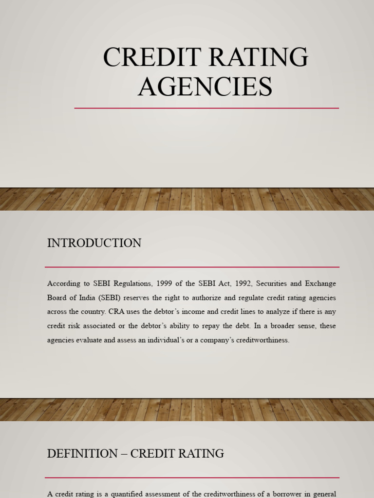 Understanding Credit Rating Agencies | PDF | Credit Rating Agency ...