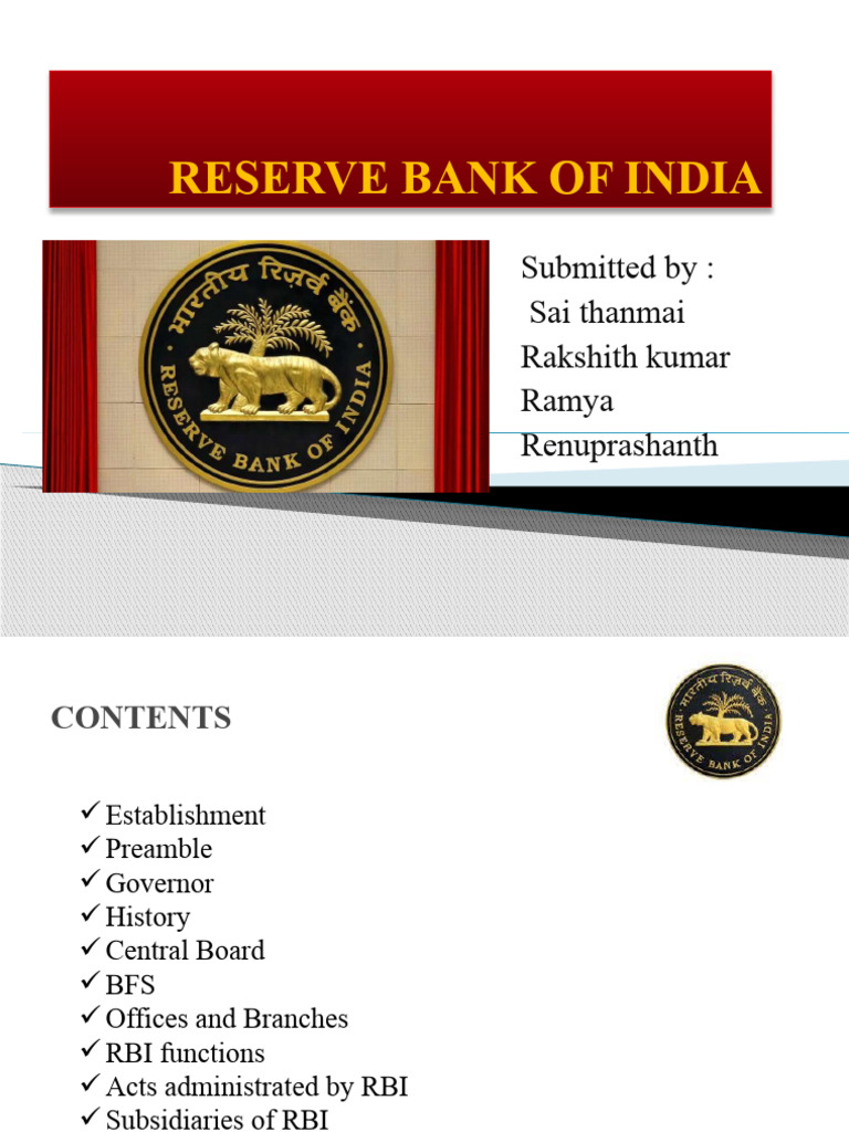 RBI Overview: Functions & Structure | PDF