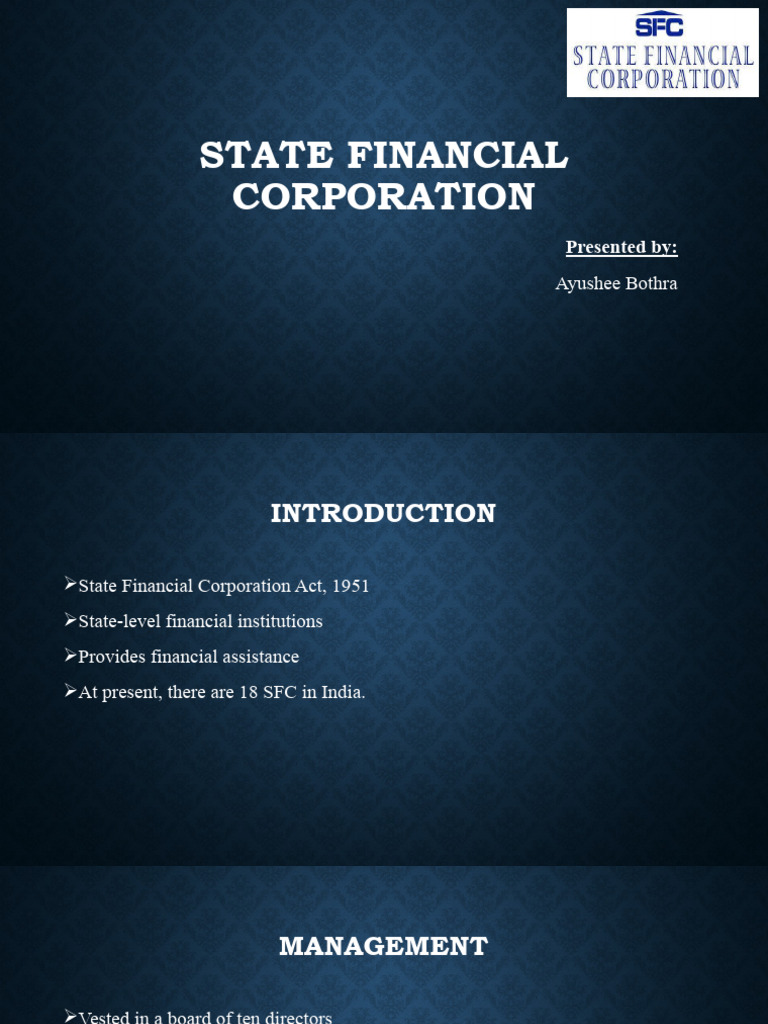 State Financial Corporation | PDF | Business | Law
