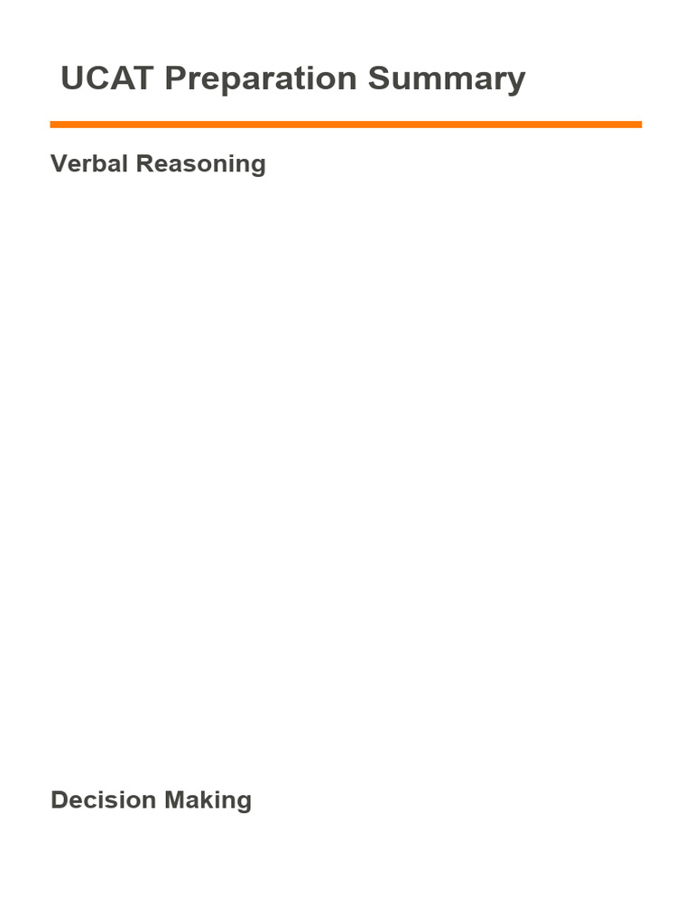 UCAT Preparation Summary | PDF | Rectangle | Shape