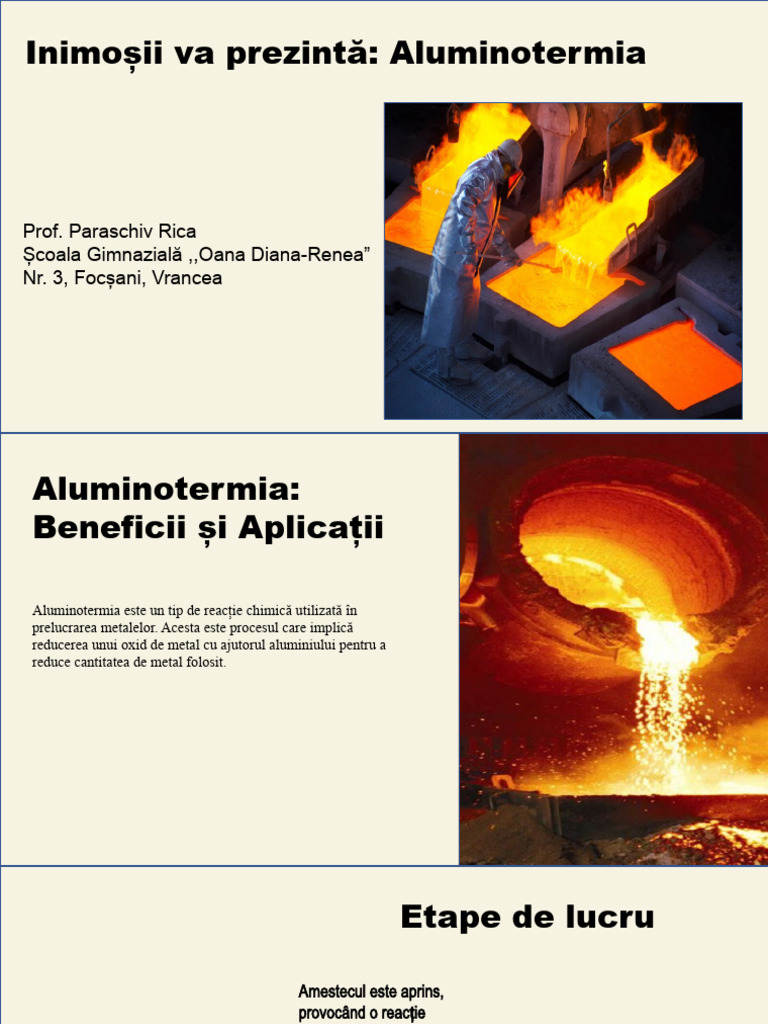 Proiect Aluminotermie | PDF