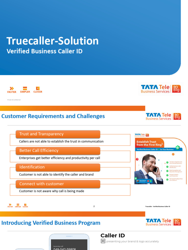 Verified Caller ID for Businesses | PDF | Brand | Analytics