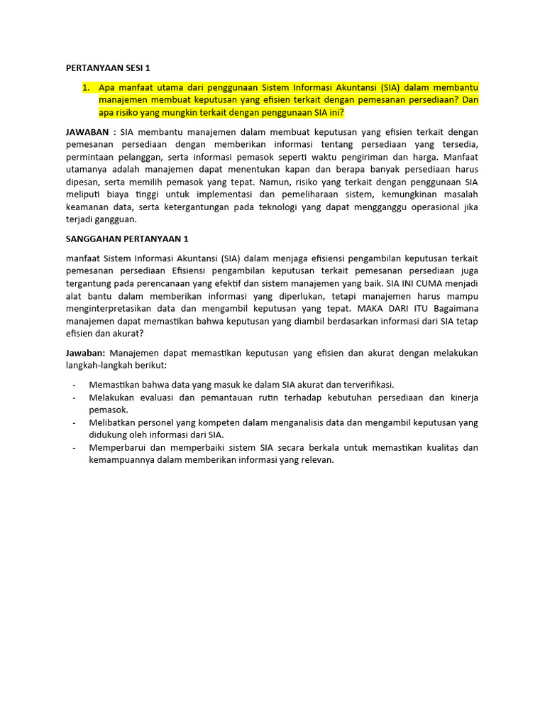 Pertanyaan Pak Yudi | PDF | Pengelolaan Keuangan & Uang