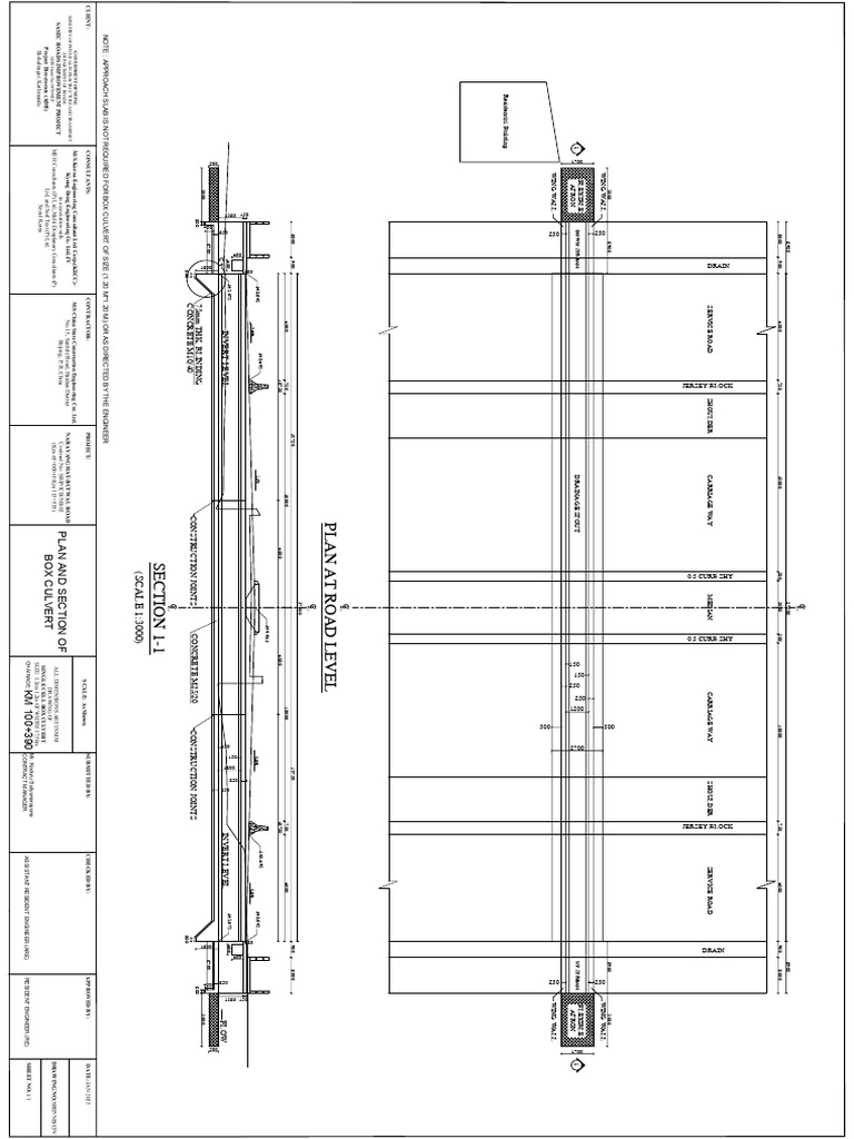 KM 100+390 Box Culvert | PDF | Drainage | Building Engineering