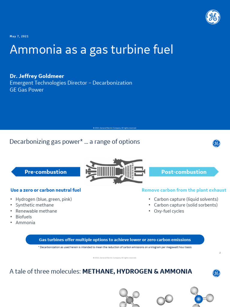 8-nh3-gas-turbine-fuel | PDF | Ammonia | Methane