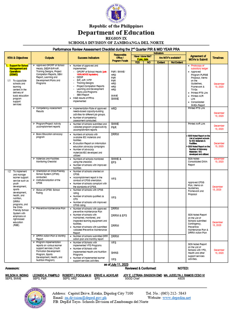 2023 JD Checklist Ver. 2&3 (Year ENd) | PDF | Methodology