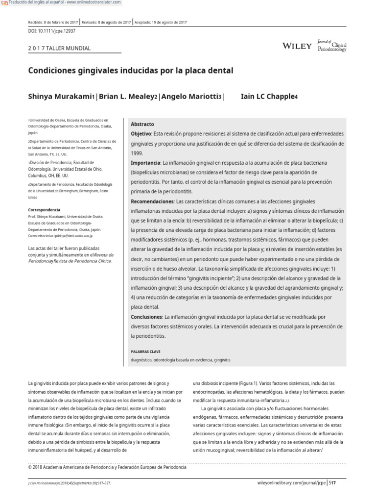 2) Dental Plaque-Induced Gingival Conditions - En.es | PDF